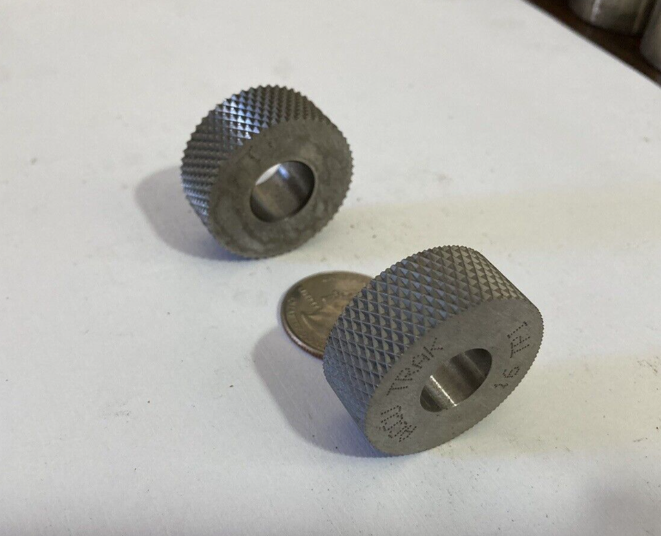 PAIR NOS Accu Trak 16 TPI Knurling Knurler Tool Lathe Wheel 1 1/2 X 1/2 ...