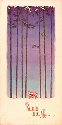 Christmas Card Vintage 1965 Santa & Me Kid on Santa's Lap Funny Look | eBay