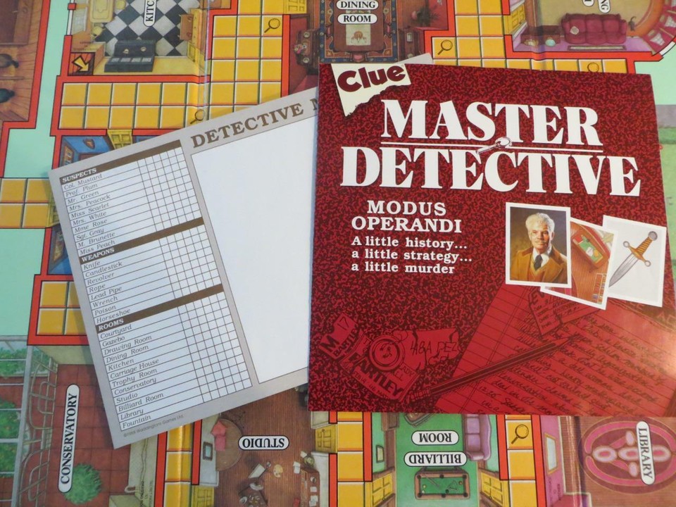Clue Master Detective Game Pressman More Rooms Suspects Weapons Mayhem ...