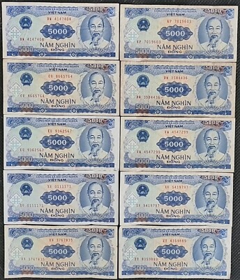 10 Vietnam 5000 Dong Banknotes | eBay Australia