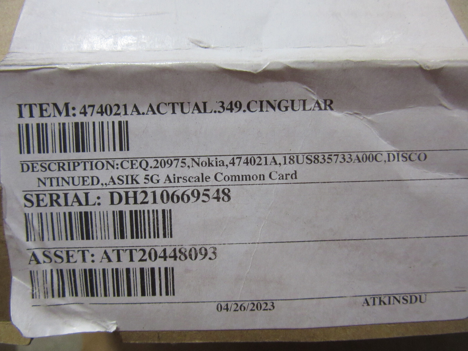 Nokia 474021A Asik 5G Airscale New Fresh Stock in Factory Box Mfg. 4/26 ...