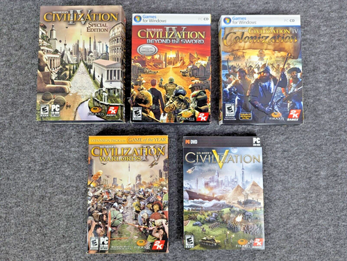 Sid Meier's Civilization IV & V Plus Many Expansions Lot - Complete In ...