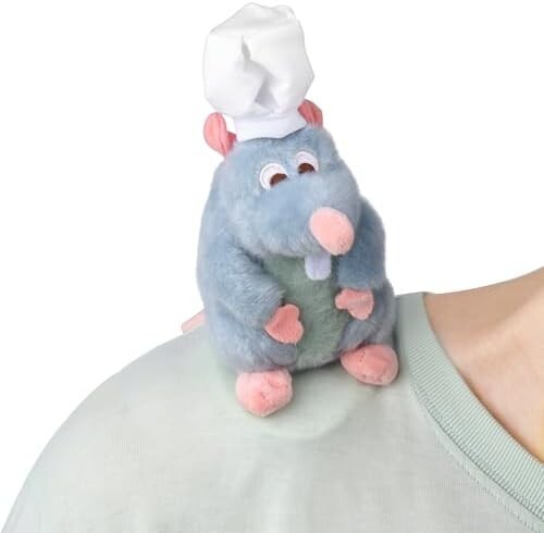 Rat Plush Toy Shoulder Riding Magnet Remy Chef Pel 6 Inch - Cute ...