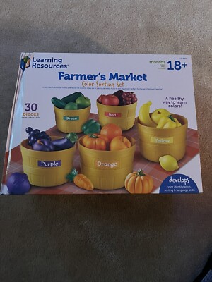 Learning Resources Farmer’s Market Color Sorting Set,Toddler Sorting ...