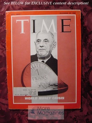 TIME November 29 1968 Nov 68 11/29/68 WORLD MONEY CRISIS | eBay
