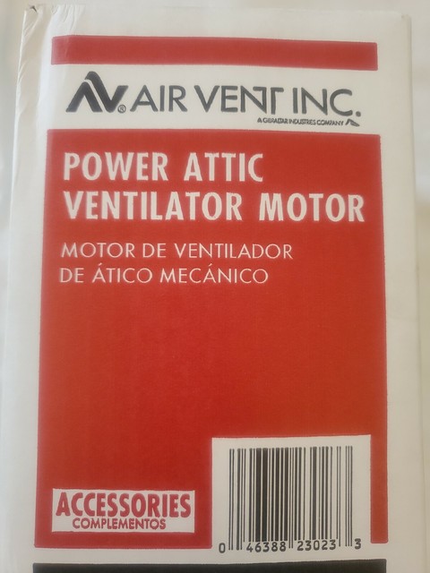 Air Vent 26080 Attic Ventilator 4 Amp Replacement Motor for sale online ...