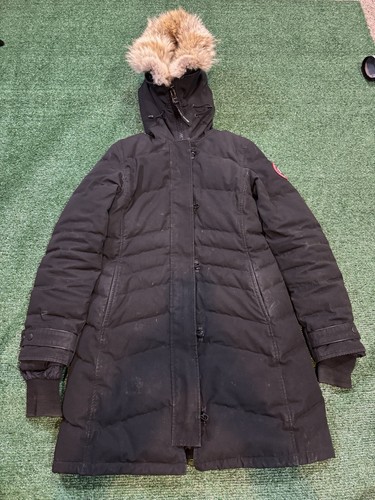 Canada Goose Black Small 'Lorette' Hooded Down Parka with Coyote Fur ...