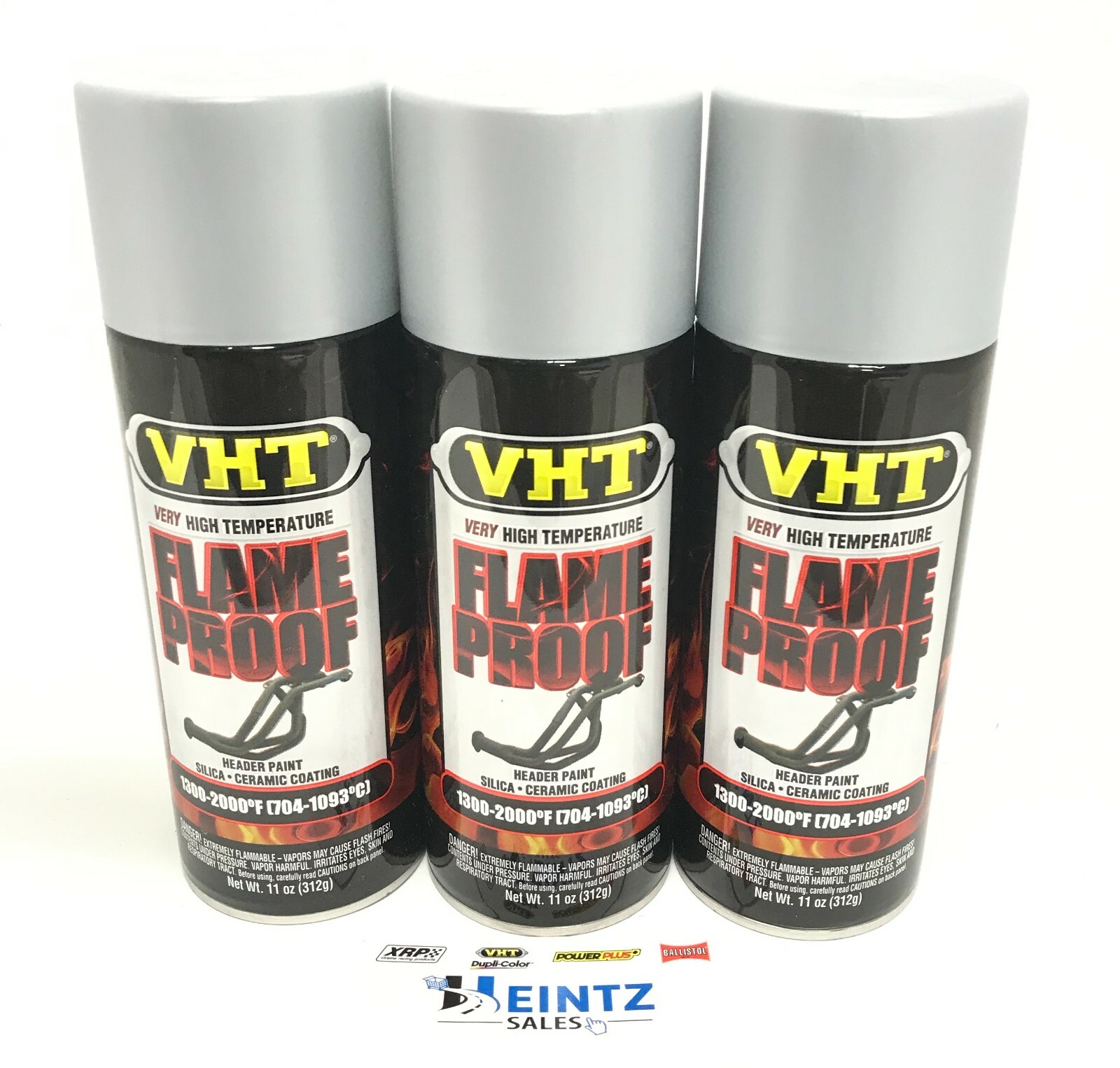 VHT SP117-3 PACK FLAT ALUMINUM High Temperature Flame Proof Header ...
