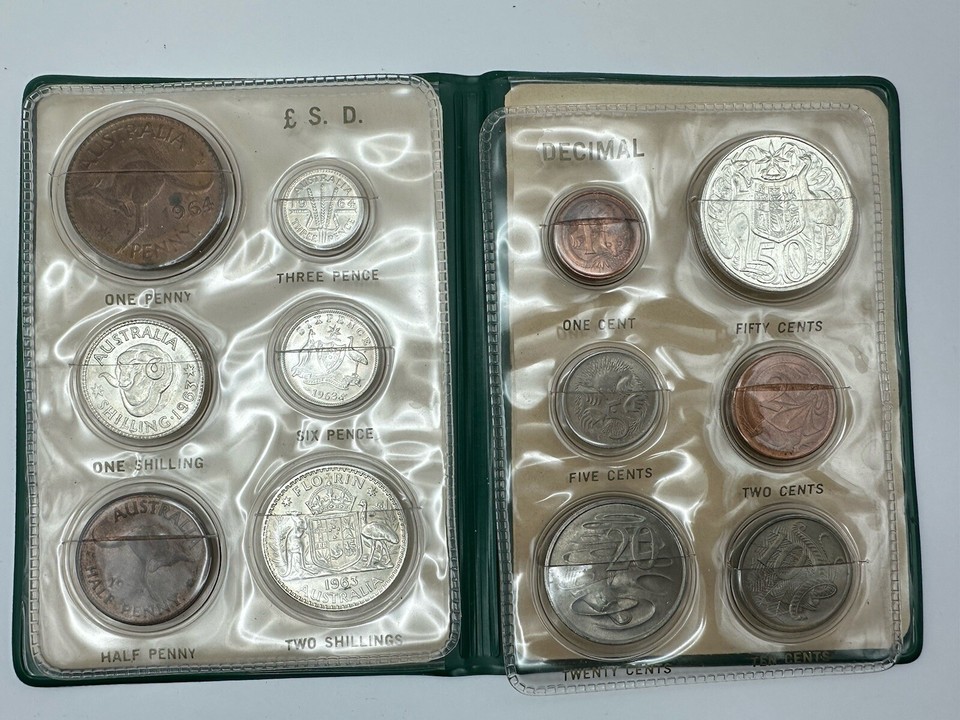 Australian £.S.D/$ Changeover Souvenir 14th February 1966 green ...