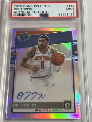 2020-21 Donruss Optic Holo Obi Toppin Rookie PSA 9 Auto Autograph RC ...