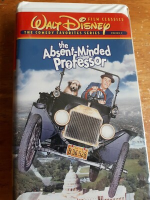The Absent Minded Professor VHS DISNEY 12619 CLAMSHELL EX COLORIZED ...
