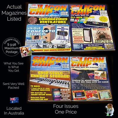 Silicon Chip Magazine Australia 4 Issues April to July 2020 In Clean ...