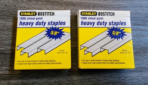 Stanley Bostitch 1000 heavy-duty chisel point staples. 2 Packs. New | eBay