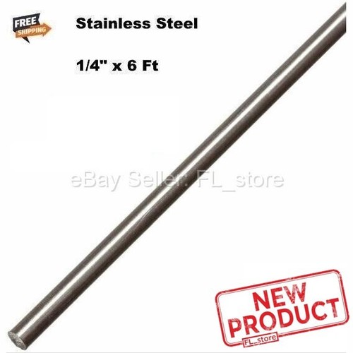 1/4 In x 6 Feet Stainless Steel Solid Round Stock Length 303 Unpolished ...
