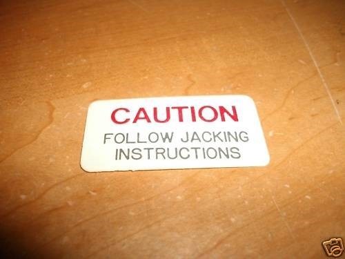 1965 - 1975 OLDSMOBILE TRUNK JACK BASE CAUTION DECAL | eBay