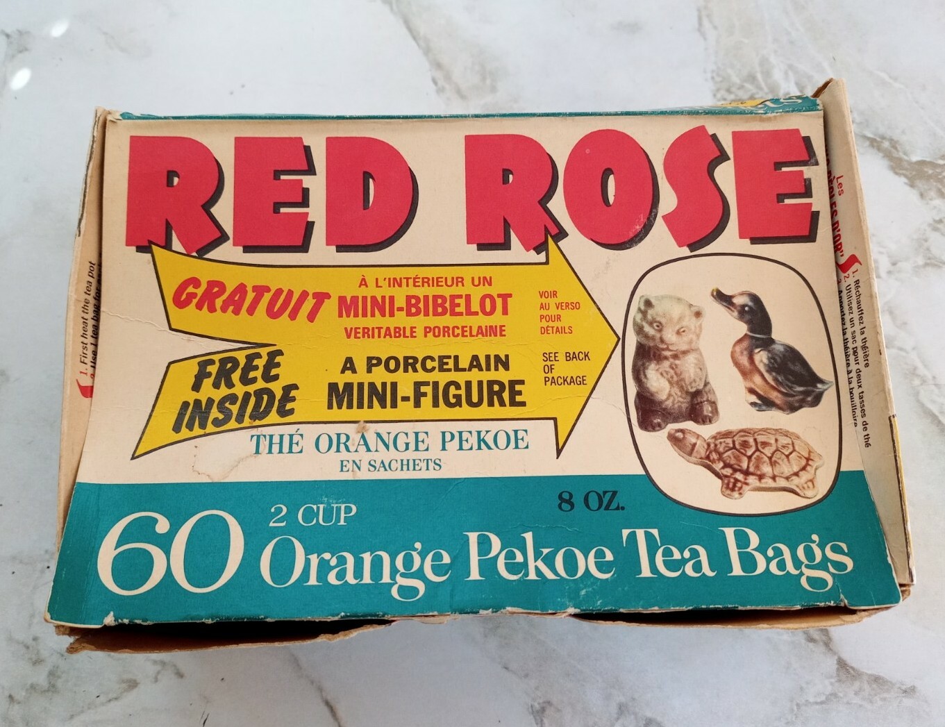 Rare 1967/68 Red Rose Tea Box for Series 1 Procelain Figurene Promotion ...