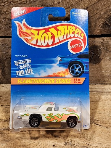 Hot Wheels '57 T-Bird #384 HW '95 Flamethrower Series White | eBay