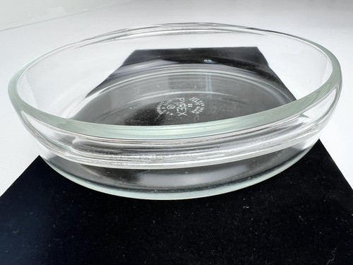 Pyrex 221 8-1/4 Inch Pie Plate Baking Dish Clear Glass Tab Handles Made ...