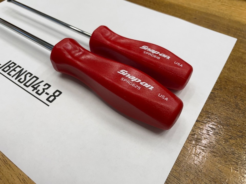 Snap-on Tools USA NEW 2 Piece RED Hard Handle Push-Pull Spring Tool Lot ...