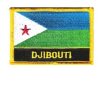 DJIBOUTI FLAG EMBROIDERED PATCH WITH NAME - IRON-ON - NEW 2.5 x 3.5" | eBay