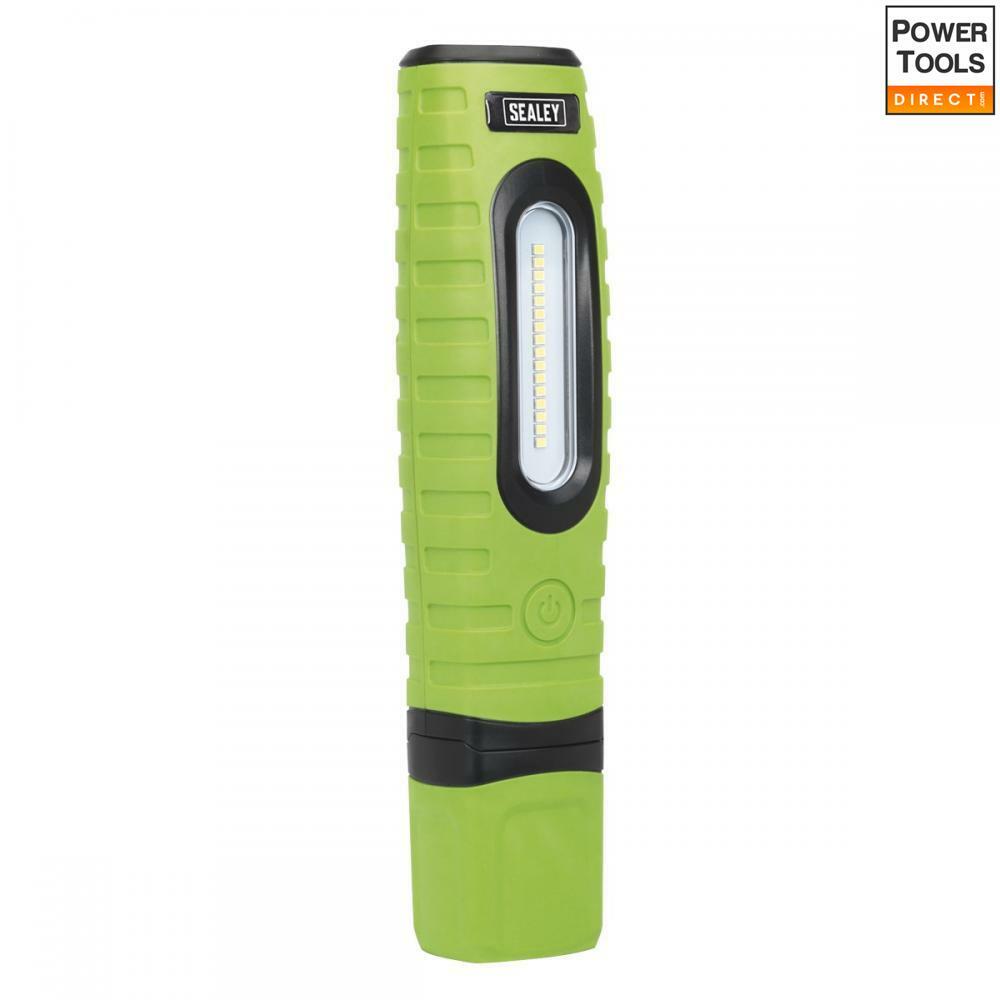 Sealey Rechargeable 360 deg Inspection Lamp 16 SMD LED + 3W LED Green 2 ...