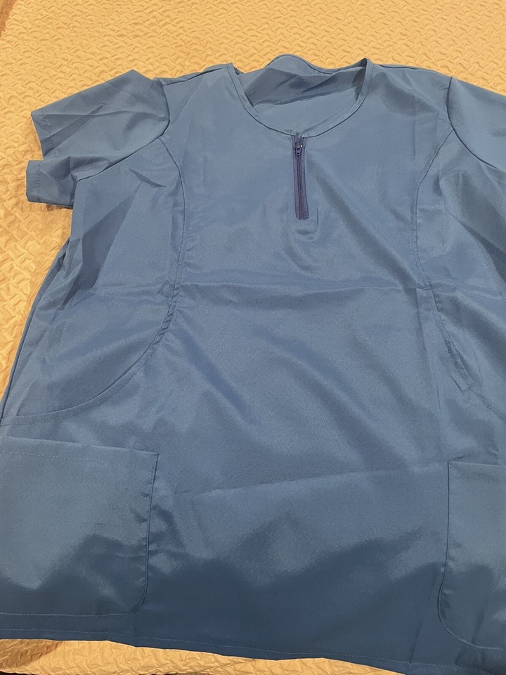 Medgear Women's 12-Pocket Scrub Set with Silver Snap Detail & Contrast Trim 7897 | eBay