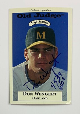 Old Judge T-96 Series Don Wengert Auto Card 4539/6000 AR30 | eBay