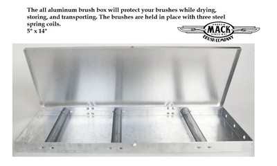ANDREW MACK METAL COIL BRUSH BOX HOLDER STORAGE PINSTRIPING PAINT SIGN ...