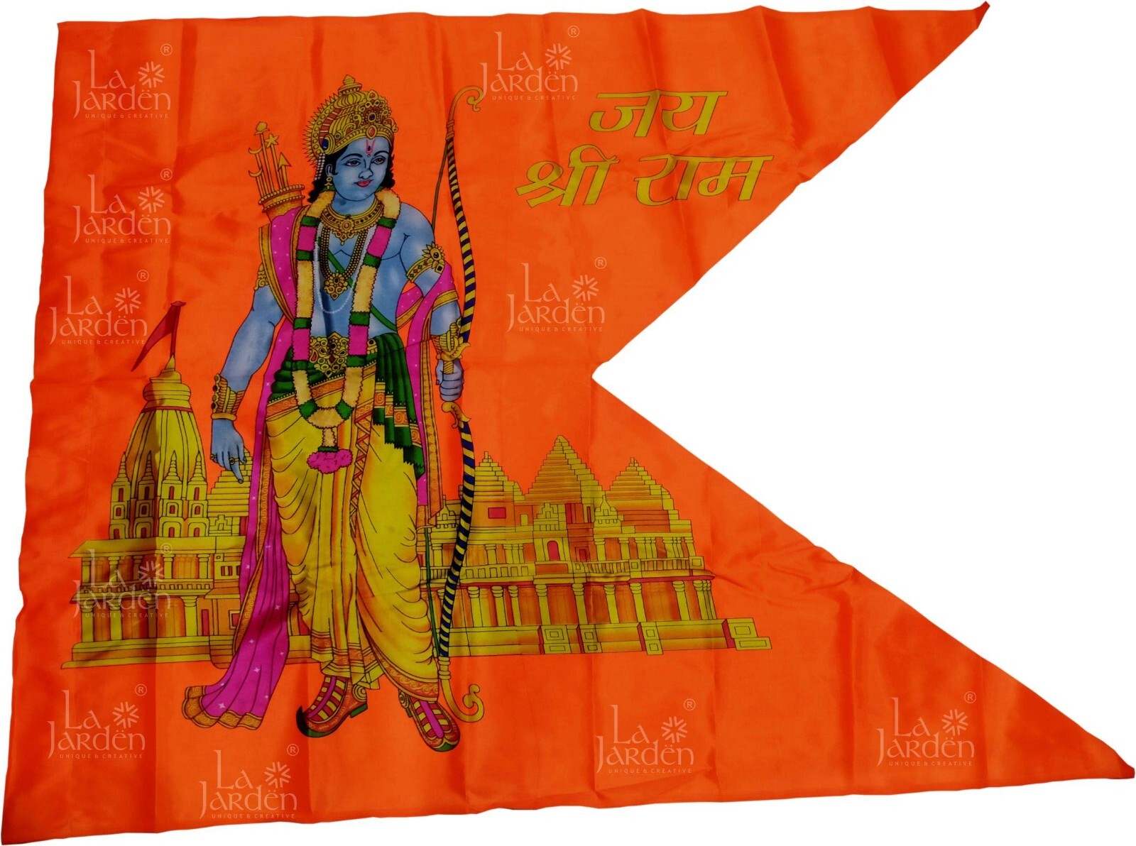 Ram Lala Jhanda Ram Flag 1 Meter LordFor Pooja DHVAJ RAM MANDIR Ayodhya ...