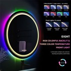 Round 24/32" LED Illuminated RGB Bathroom Mirror Front & Backlit ...
