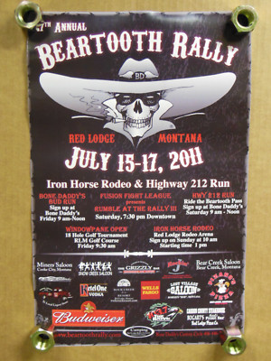 17th BEARTOOTH RALLY Red Lodge MT. 2011 Motorcycle Event POSTER | eBay