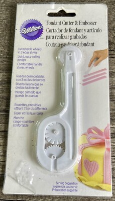 3 Wheel Fondant Icing Cutter Embosser Cake Decorating Sugarcraft Wilton ...