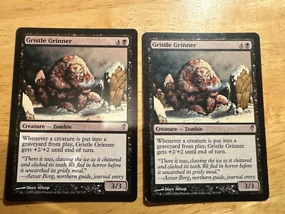 2x Gristle Grinner Coldsnap - Magic the Gathering MTG - Black | eBay