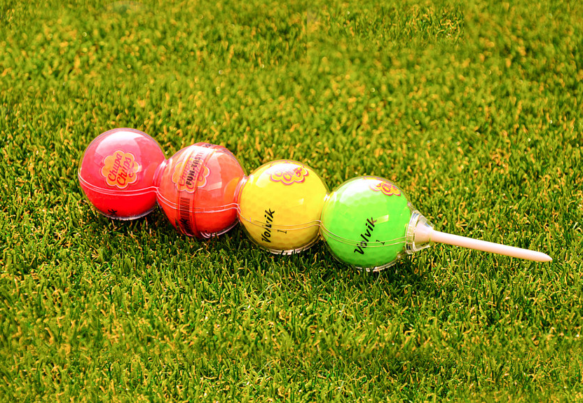 24 New Volvik 2 Piece Golf Four Balls Tee x Chupa Chups Tanghuru ...