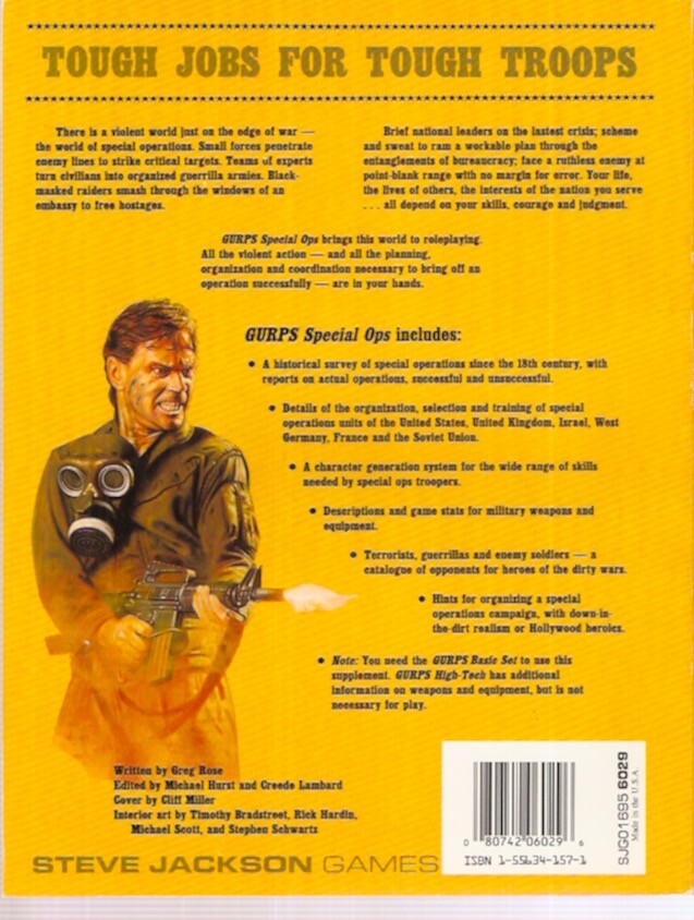 Gurps: Special Ops [ RPG Campaign Setting ] by Steve Jackson Games ...