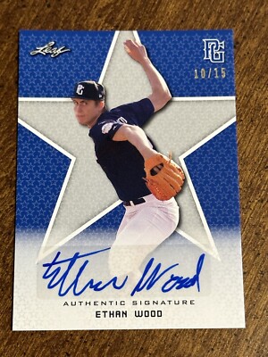 ETHAN WOOD 2020 LEAF PERFECT GAME BLUE AUTOGRAPH #10/15 Louisville Cardinals | eBay