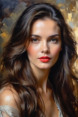 Fantasy Brunette Girl Model Photo Risque 4x6 Art Print A1275 | eBay