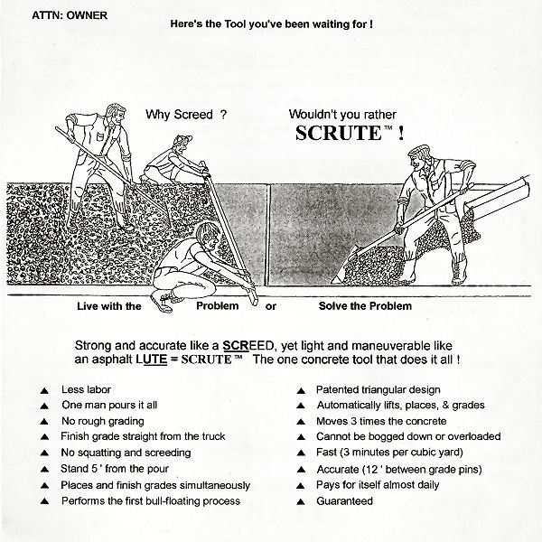 SCRUTE Screed and Floating Concrete Grade Tool... | eBay