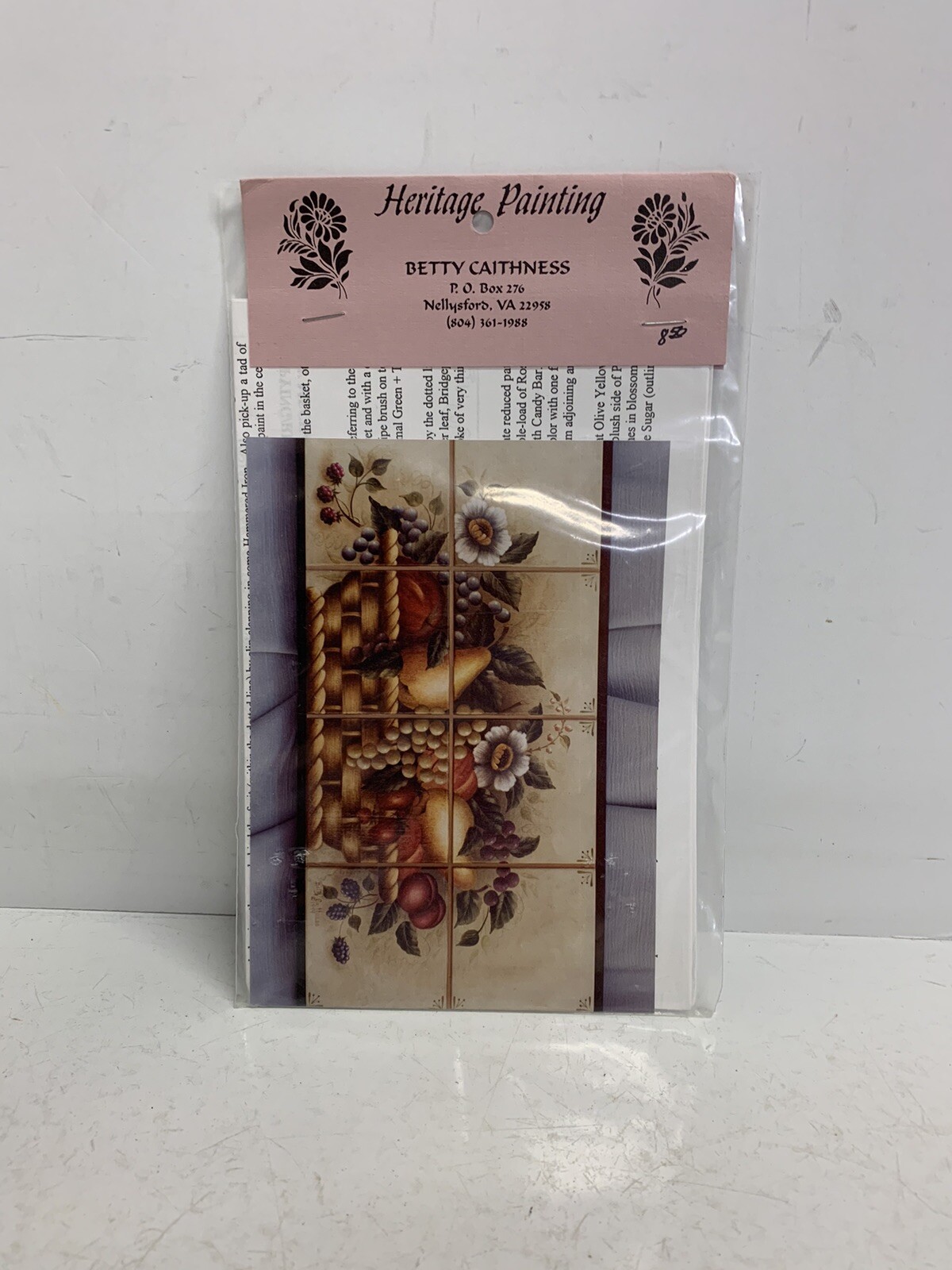 Vintage Tole Painting Pattern Packet Heritage Painting 1999 Lot Of 2 ...