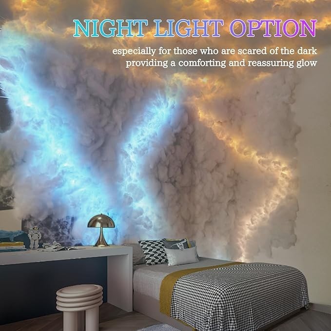 DIY Thunder Cloud Light Kit – LED Music Sync, Multicolor Lightning Room ...