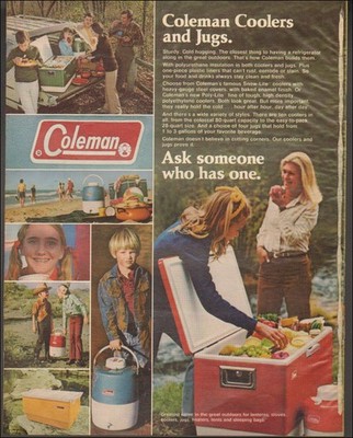 1976 Vintage ad Coleman Coolers Jugs retro camping equipment Red 07/18 ...