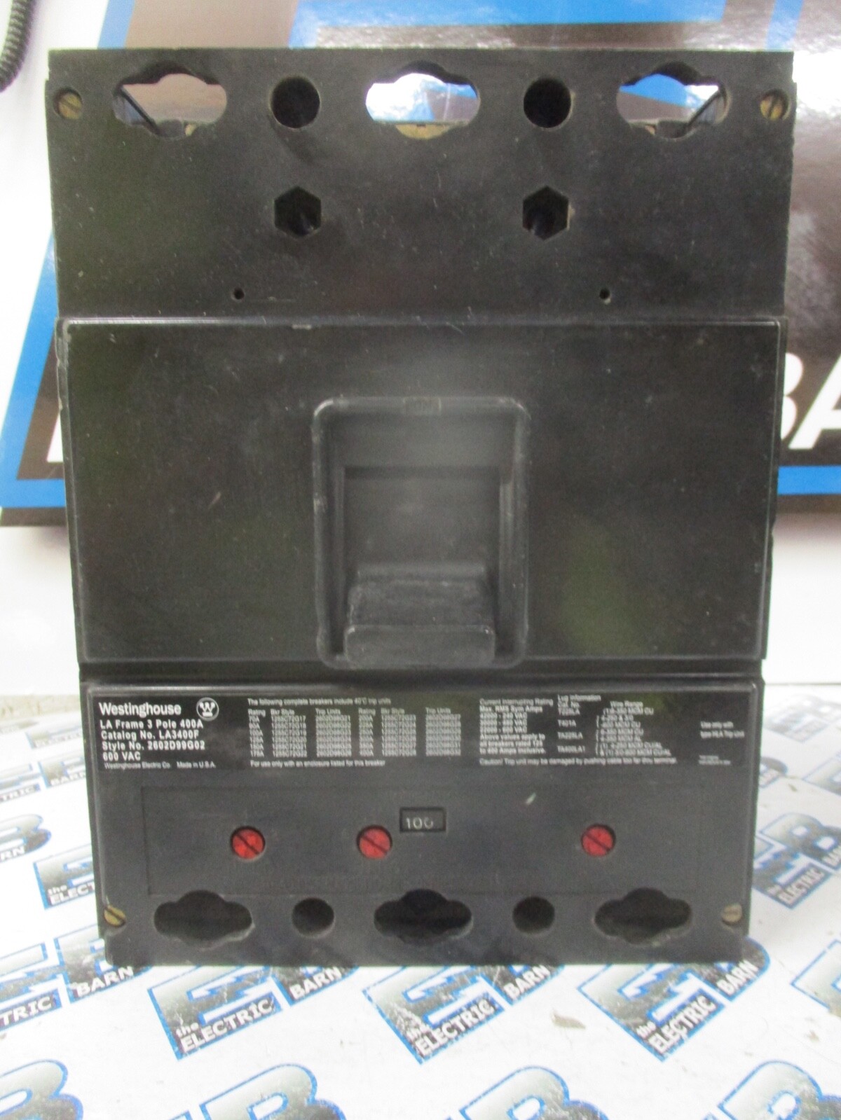 Westinghouse LA3400F, 100 Amp Trip, 600 Volt, Breaker- RECONDITIONED ...