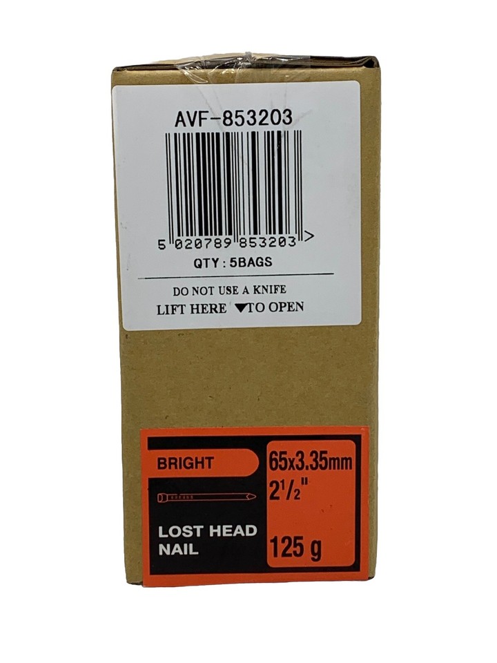 Lost Head Wire Nails 65 x 3.35mm Losthead 2.1/2" Wood Nail Small Nail ...