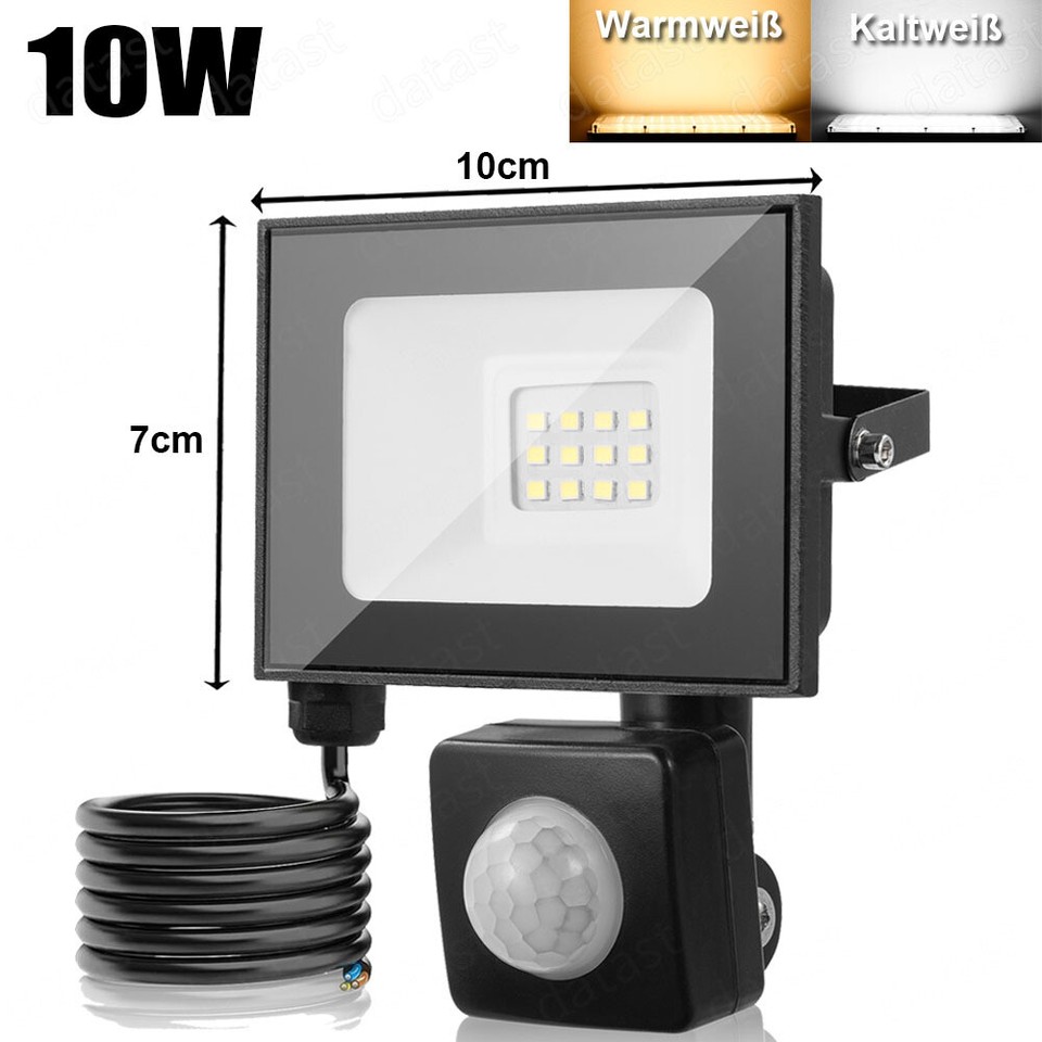 LED Strahler mit Bewegungsmelder LED Fluter Außenlampe Sensor IP65 ...