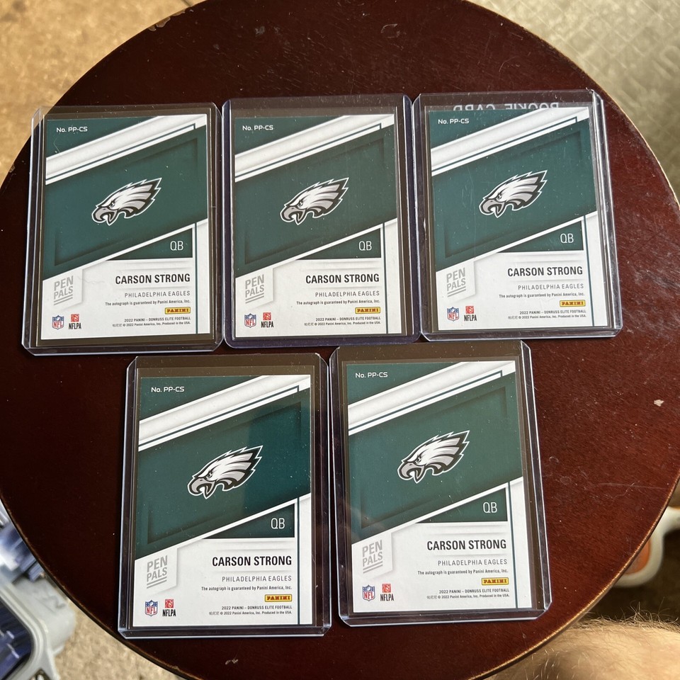 2022 Panini Elite Penpals Carson Strong Auto Rookie (All 5 Cards) | eBay