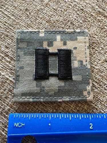 US Army Captain CPT O-3 Rank ACU Hook / Loop Pattern Military Patch ...