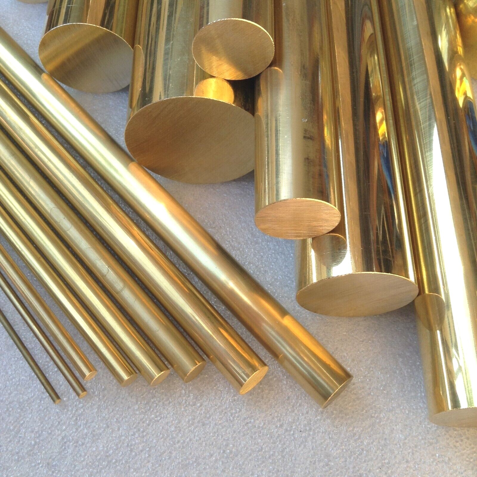 Brass SOLID Round Bar Rod 50.8mm to 9.56mm 7.94mm 6.35mm 4.76mm 3.2mm 2 ...