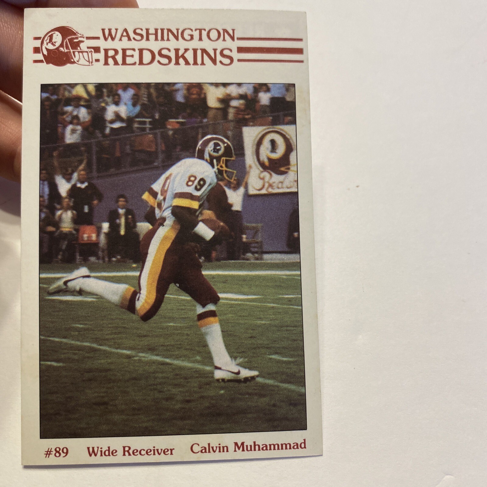 1985 Frito Lay Washington Redskins Police #89 Calvin Muhammad Wife ...