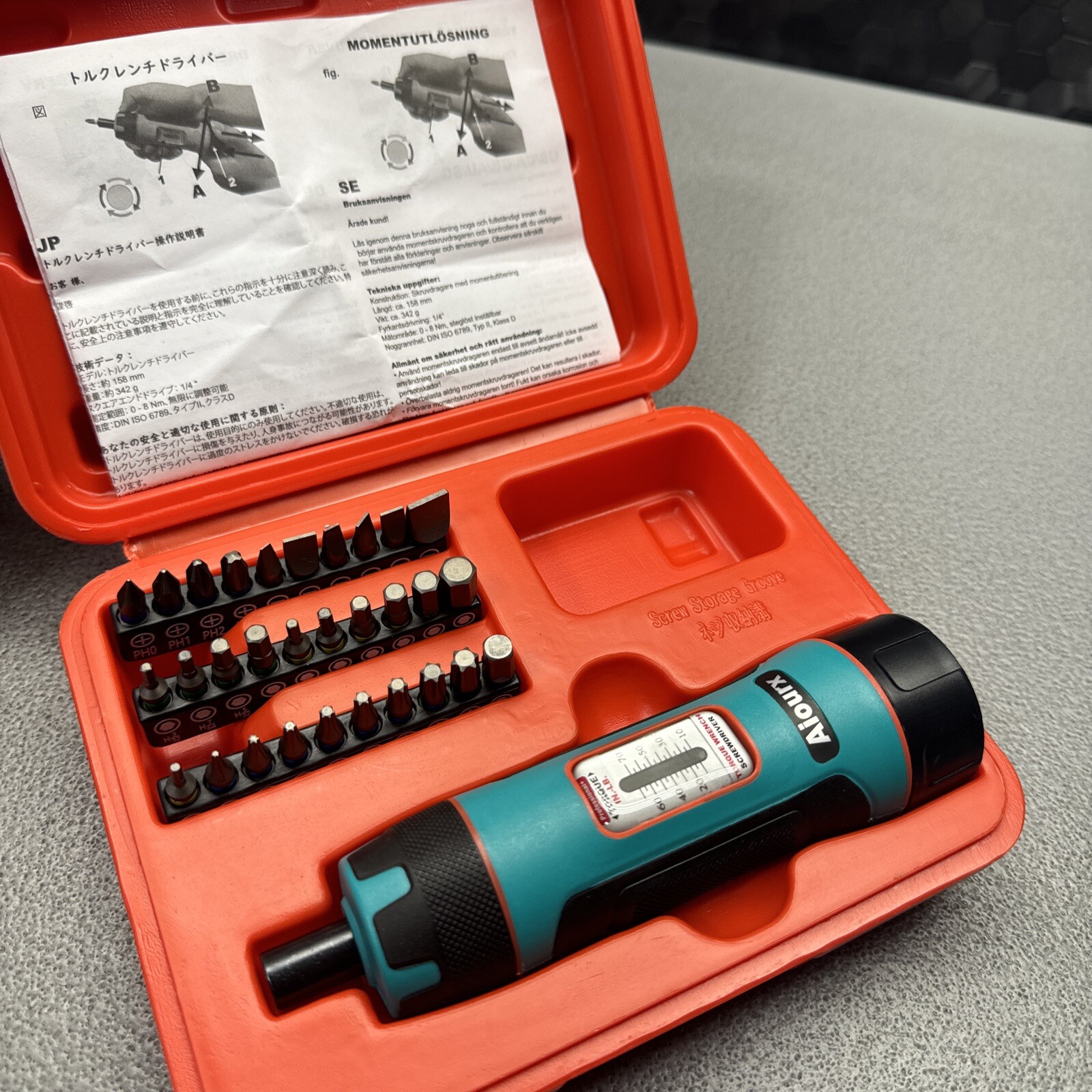 Aiourx 1/4'' DRIVE TORQUE WRENCH SCREWDRIVER SET | eBay
