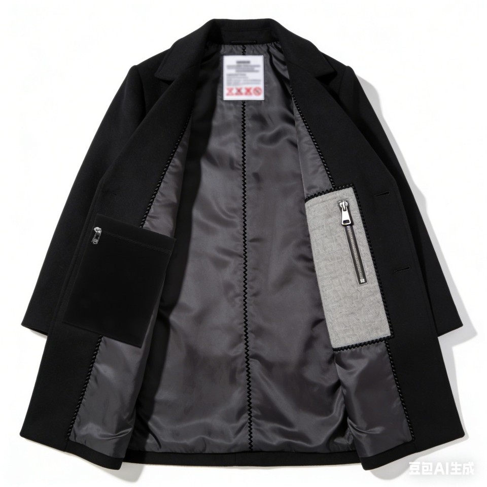 2 Pcs Hidden Pocket Jacket inside Phone Zipper for Clothes Coat ...